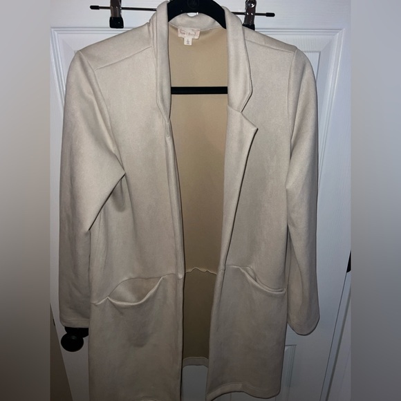 Hem & Thread | Jackets & Coats | Womens Hem Thread Long Blazer Suede ...